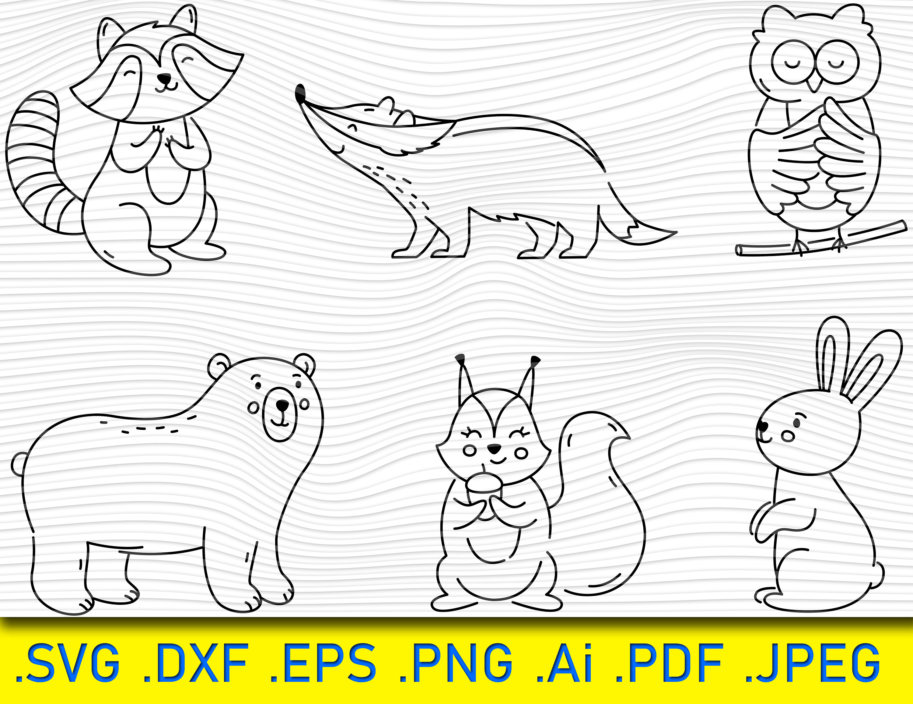 Forest Animals Woodland Animals SVG Set Woodland Creatures - Etsy