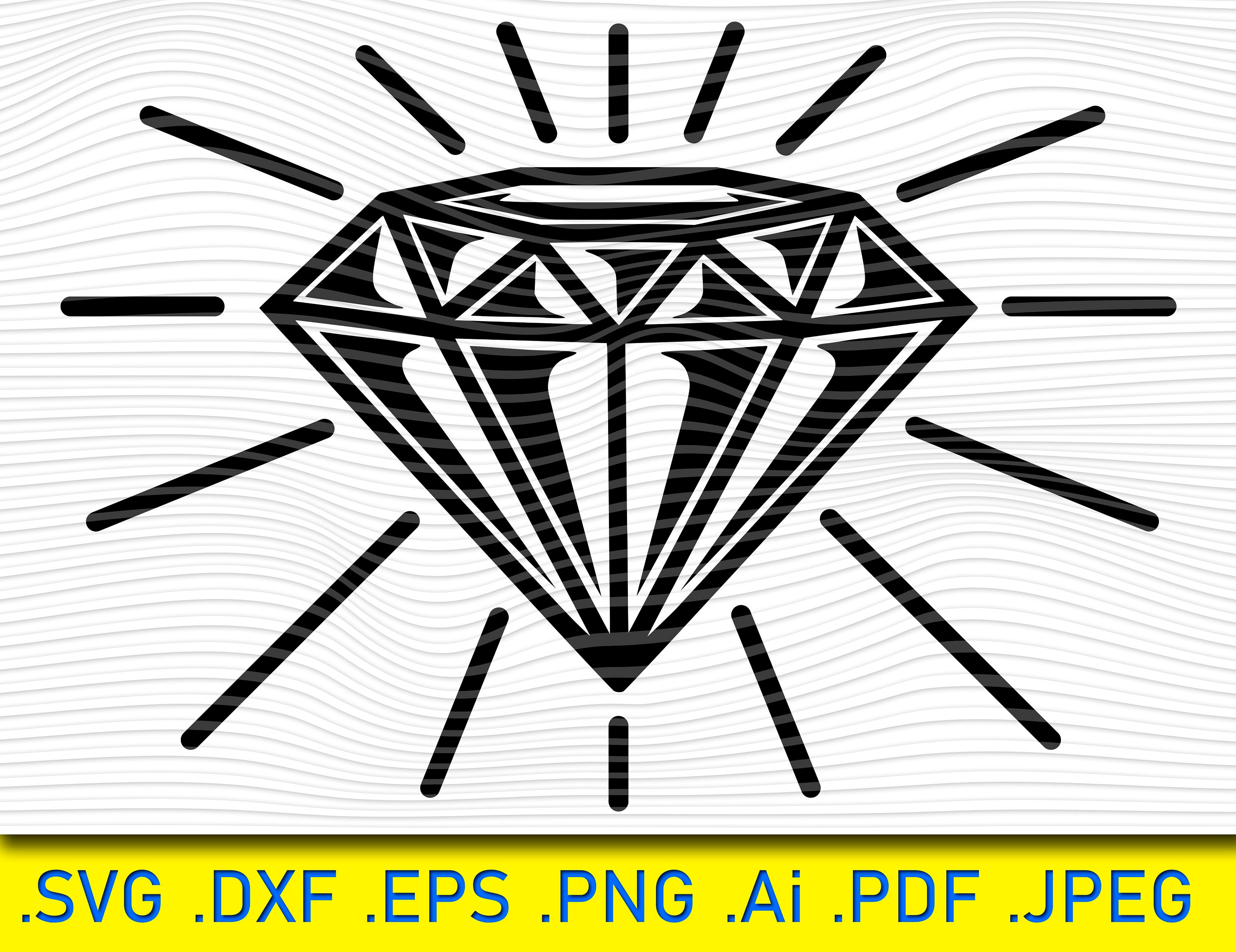 Diamond SVG File Diamond Clipart Diamond DXF Diamond | Etsy