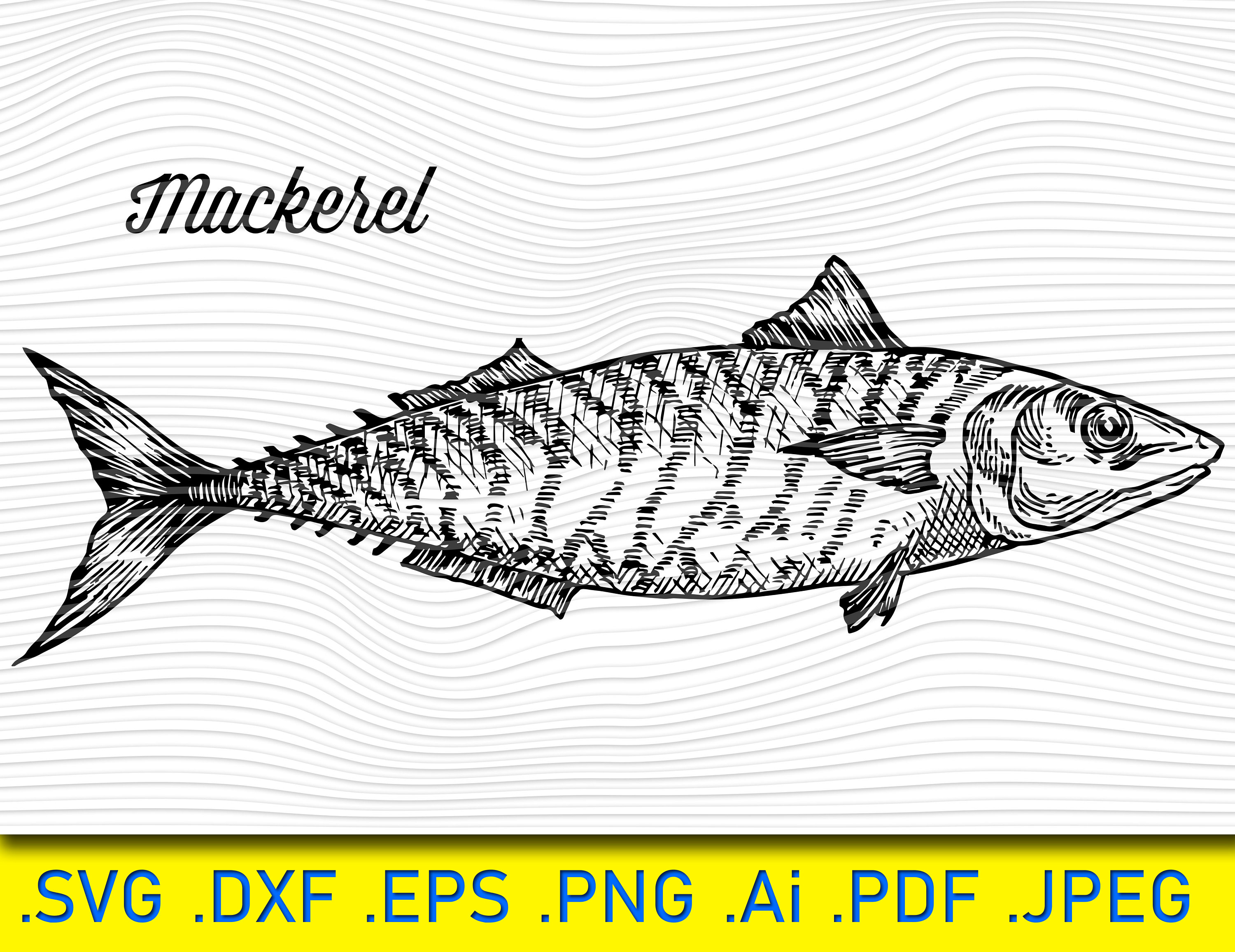 Realistic Fish Mackerel SVG Fishing Svg Fish Svg Fishing | Etsy