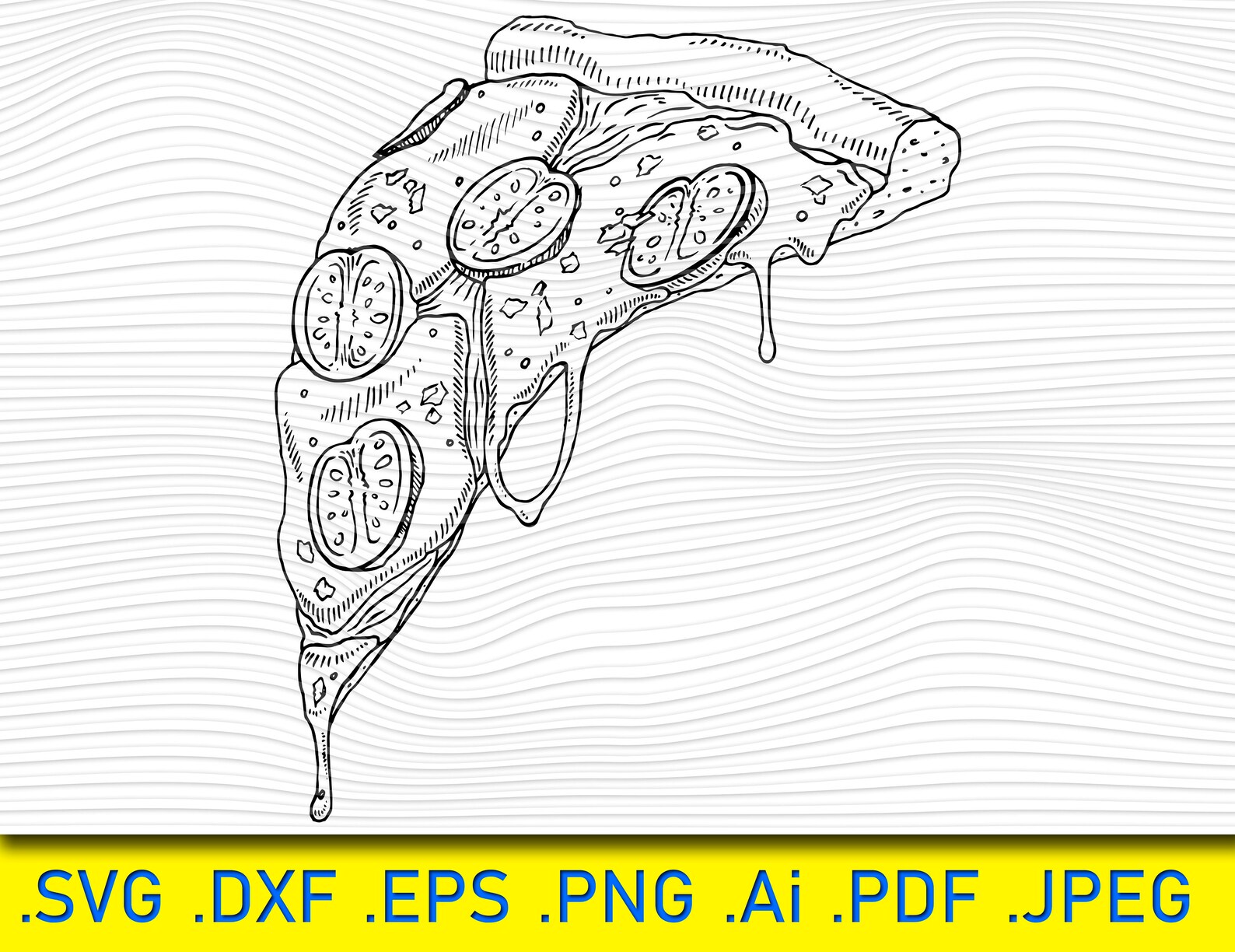 Slice Appetizing Pizza Margherita Pizza Cut File Pizza - Etsy