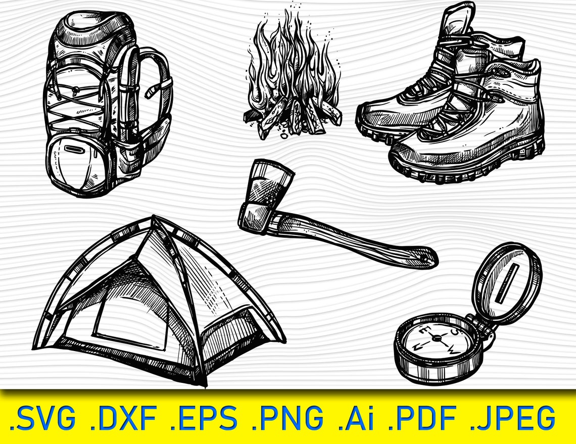 Camping Svg Bundle Camp Life Svg Cut Files Adventure Svg | Etsy