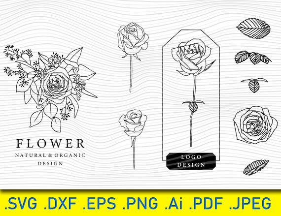 Rose SVG Rose Flower SVG Valentine Rose Flower SVG Rose | Etsy Canada