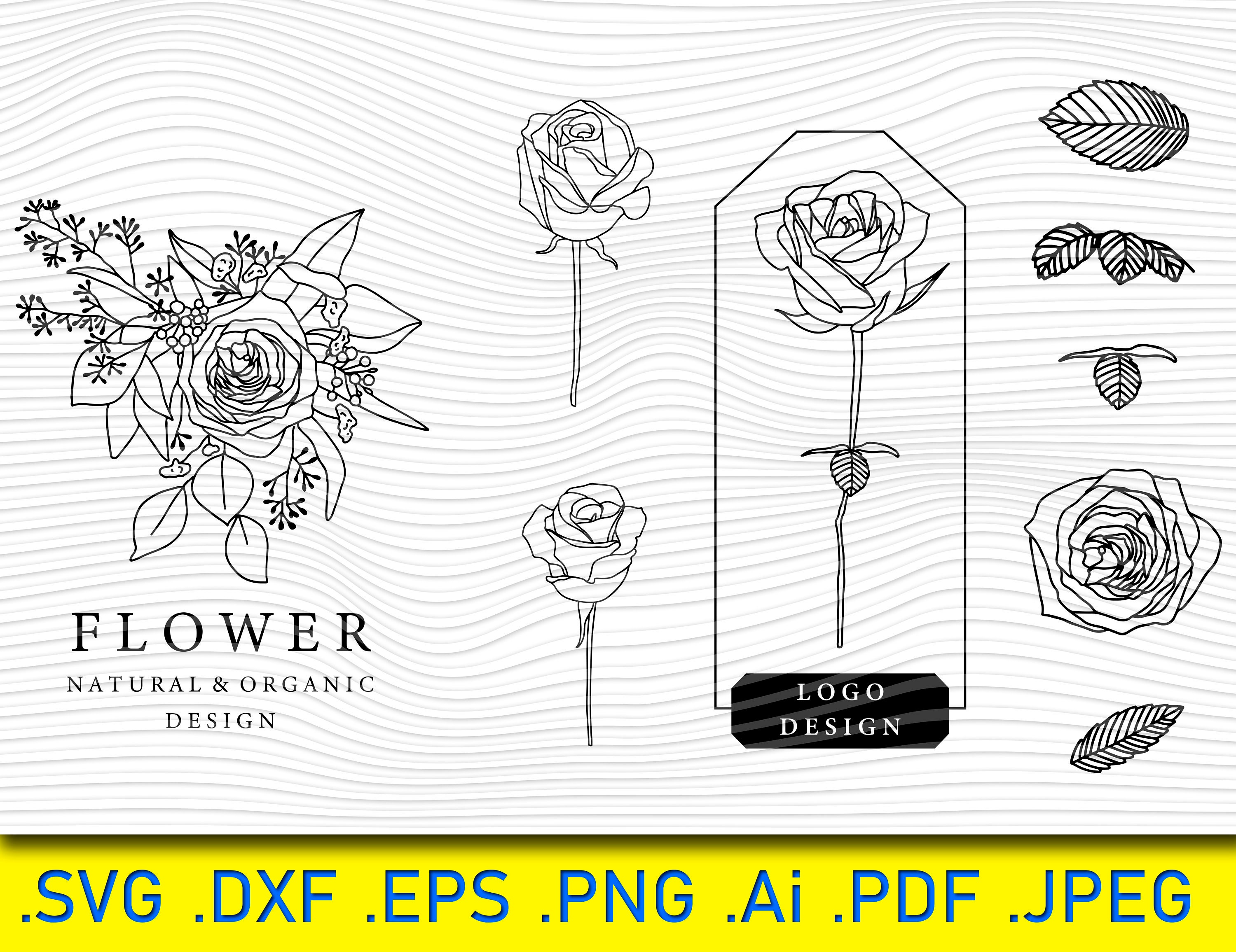 Rose SVG Rose Flower SVG Valentine Rose Flower SVG Rose | Etsy