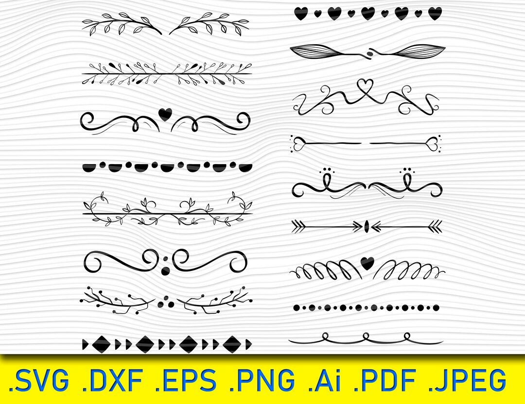 Ornamental Lines, Vector Corbels,fancy Borders, SVG Digital Download ...