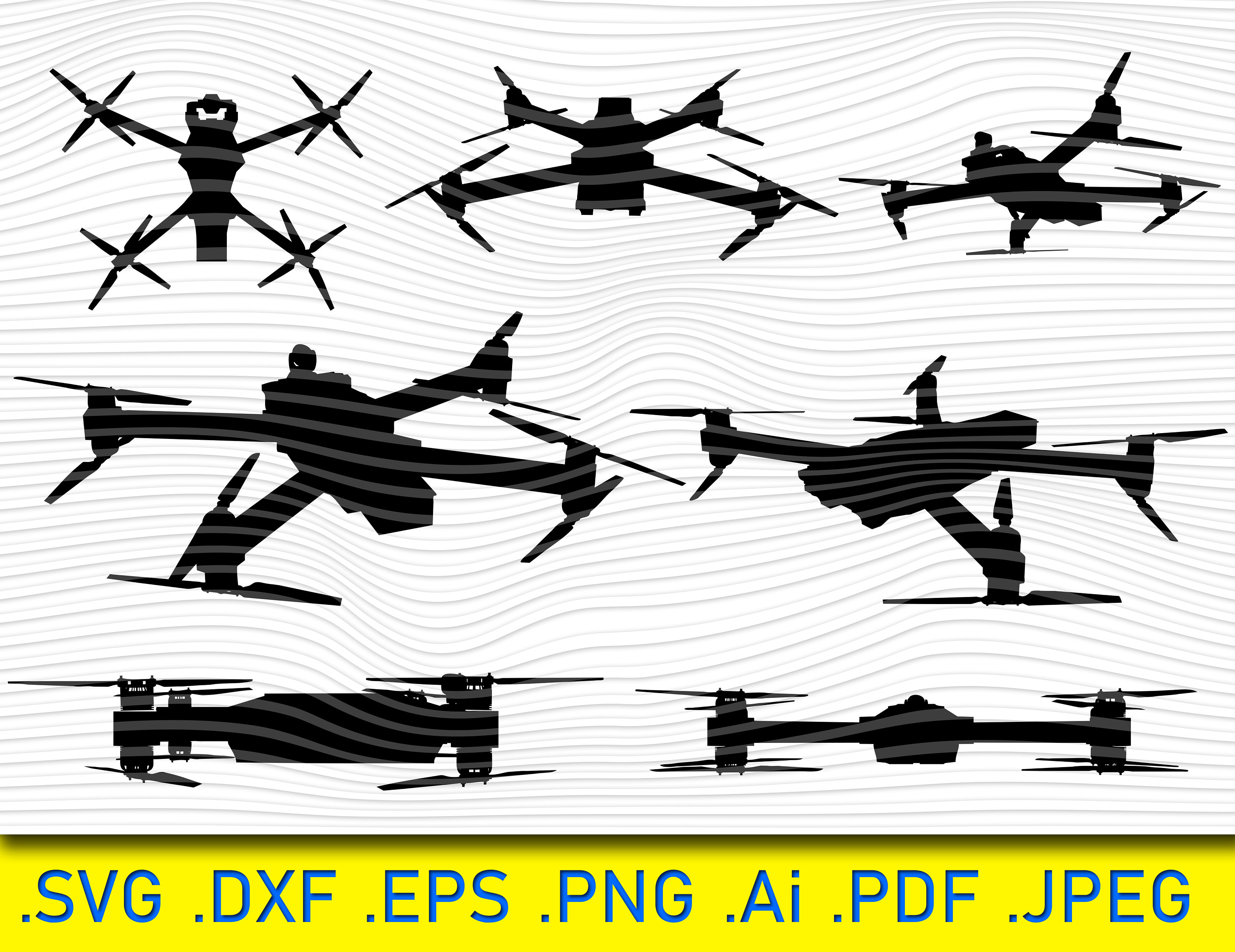 Drone SVG Bundle UAV SVG Drone Svg Drone Clipart Drone Cut | Etsy