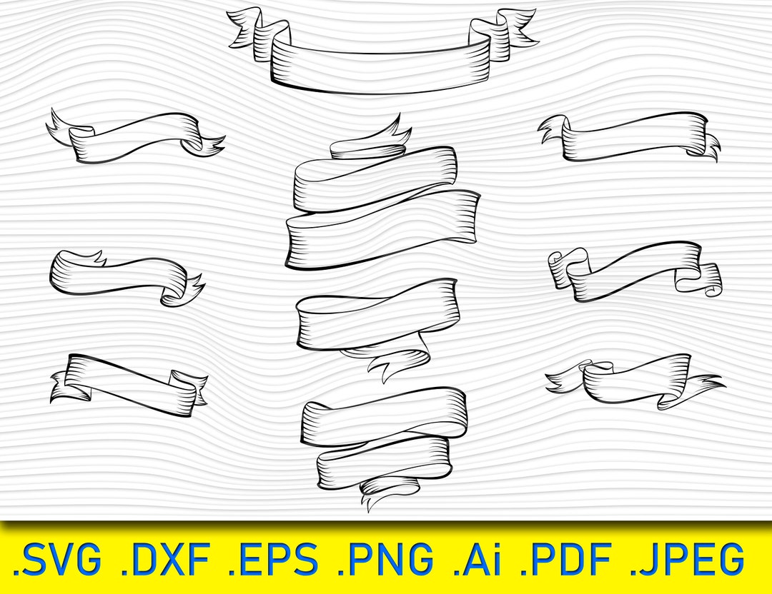Ornamental Ribbons, Ribbon Svg,banner Svg,ribbon Banner Svg,text Banner ...