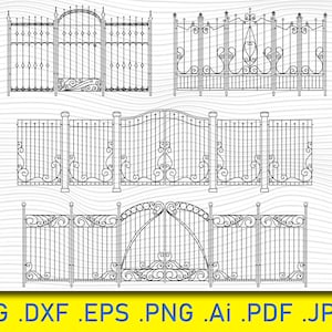Wrought Iron Gate SVG Clipart: Fence Digital Cut File - Etsy