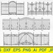 Wrought Iron Gate SVG Clipart: Fence Digital Cut File - Etsy
