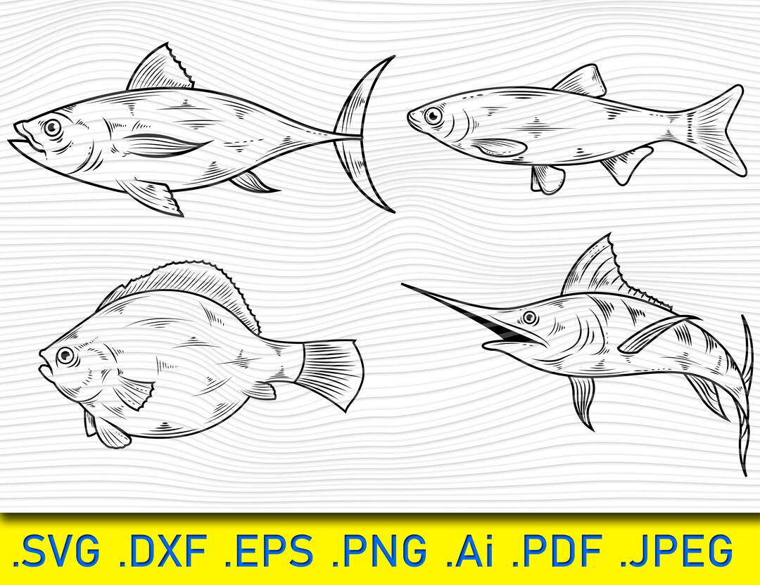 Fish, Fish SVG, Fishing SVG, Cricut,, Clipart, Silhouette, Vector ...