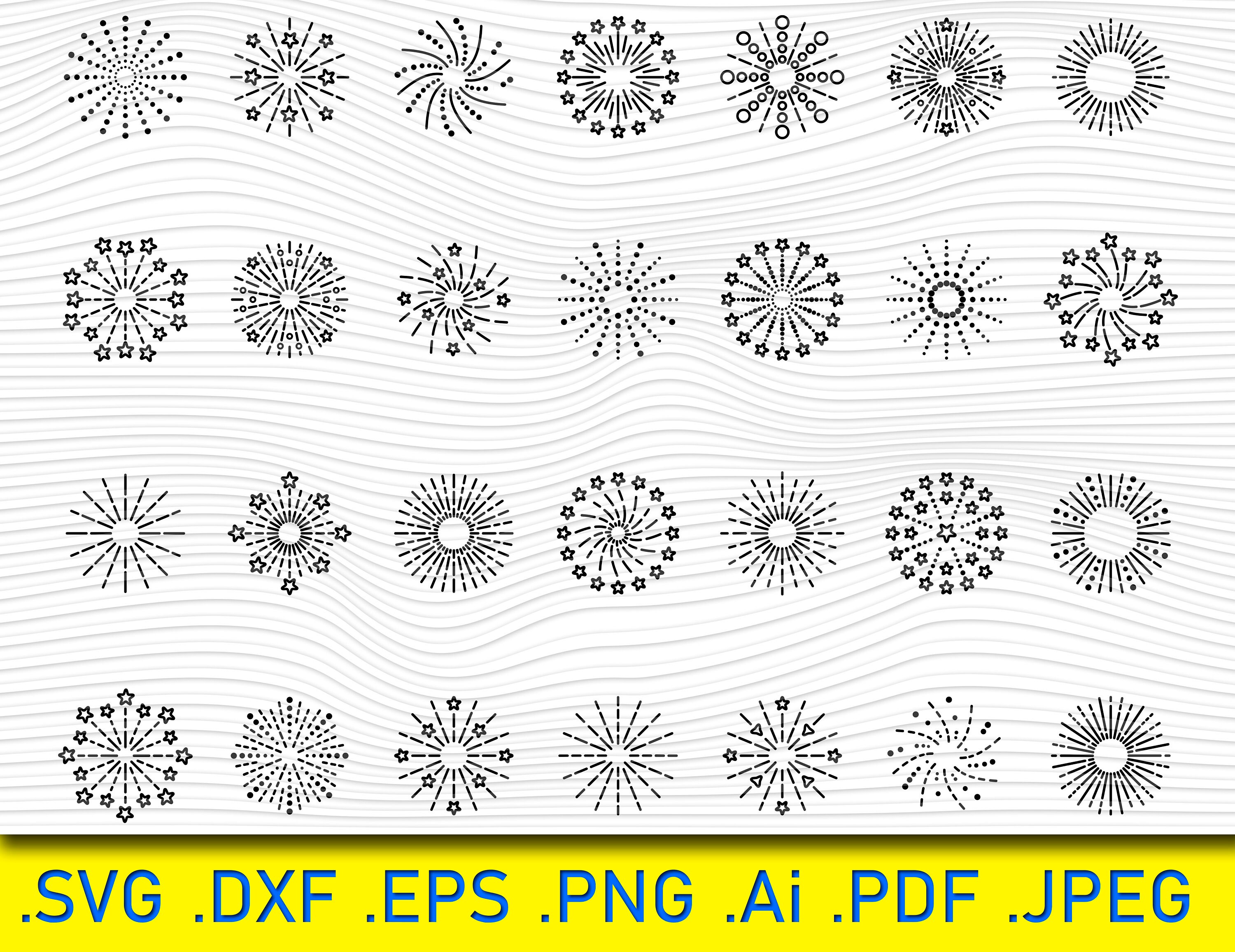 28 Fireworks Bundle Svg Fireworks Svg Cut File Fireworks - Etsy