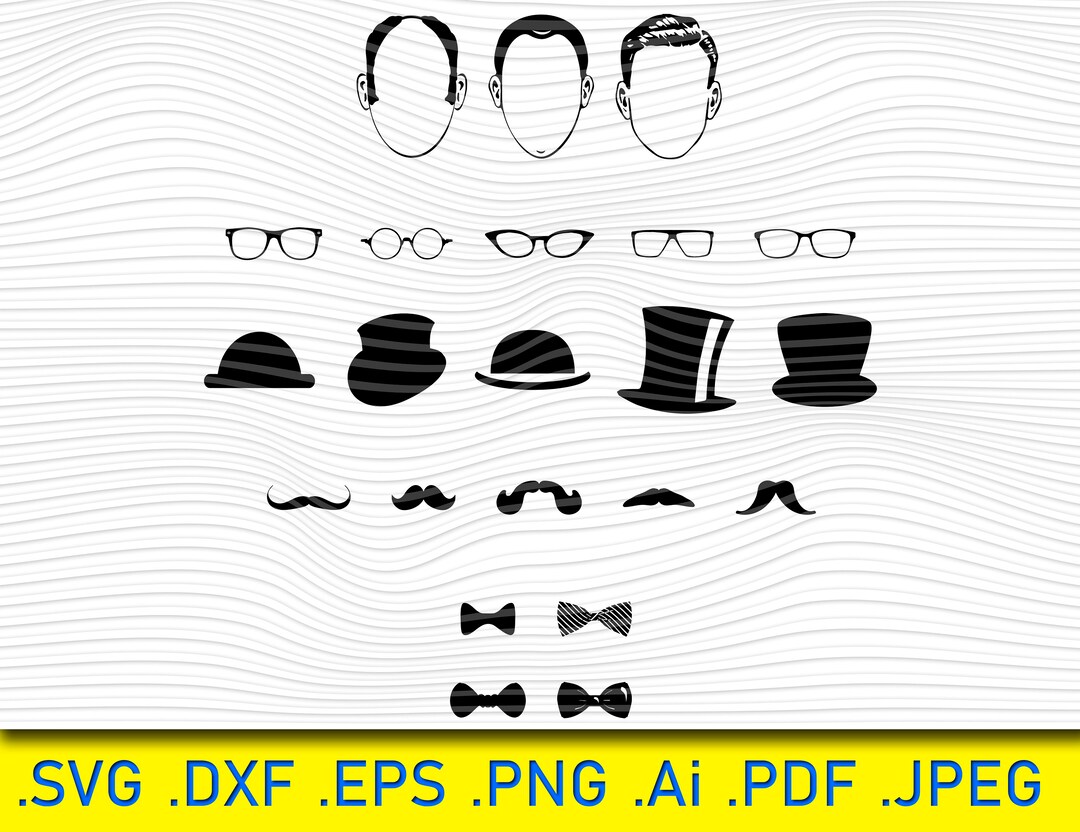 22 Gentlemen Fashion Elements, Men SVG, Hipster, Look Elements ...