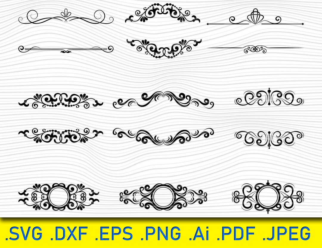 Ornamental Lines, Vector Corbels,fancy Borders, Border Svg, Decorative ...