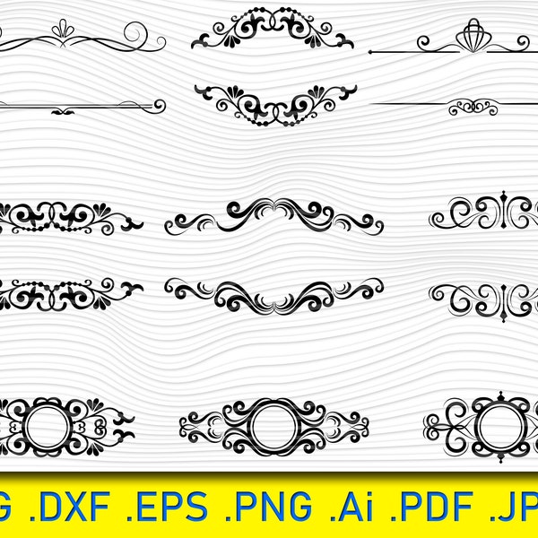 Fancy Border Lines Svg - Etsy