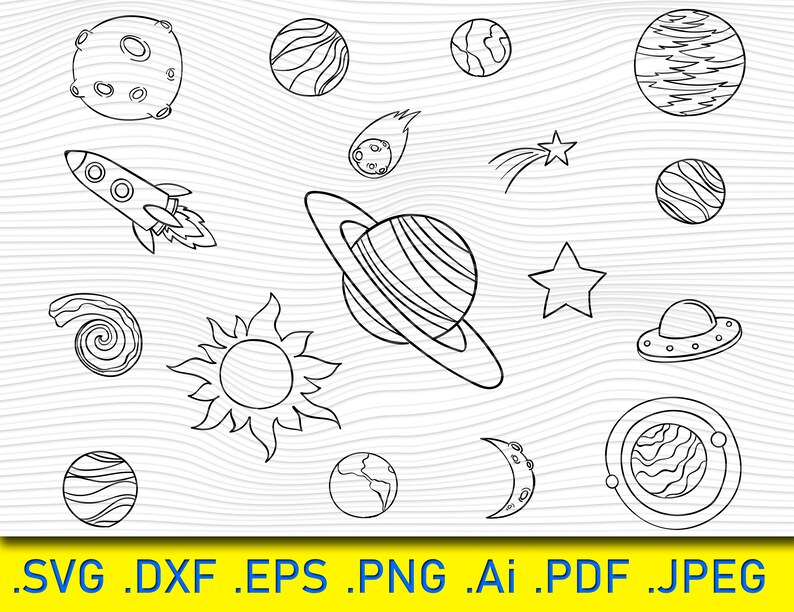 17 Sun Moon Svg Planet Svg Moon Svg Sun Svg Saturn Svg - Etsy