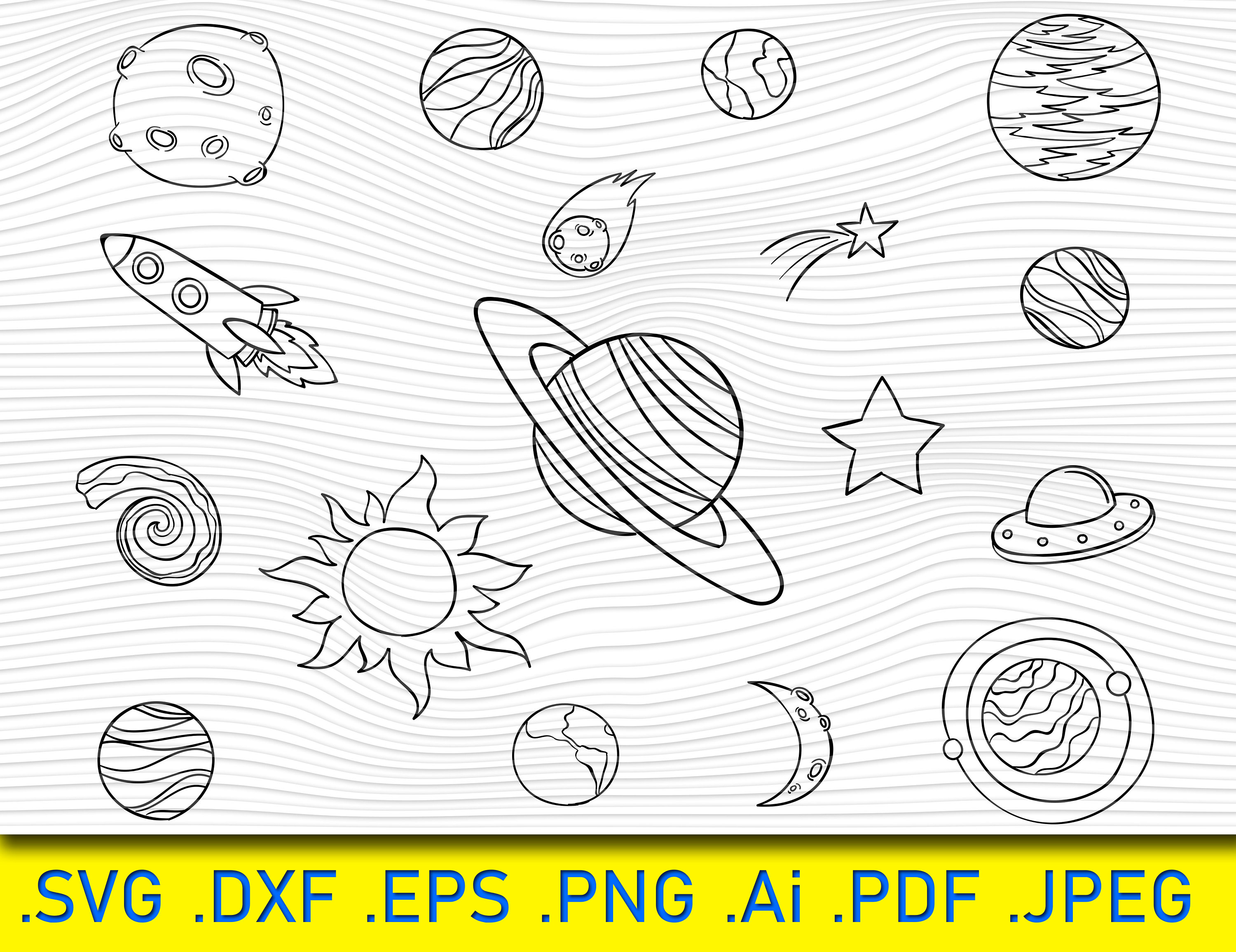 17 Sun Moon Svg Planet Svg Moon Svg Sun Svg Saturn Svg - Etsy