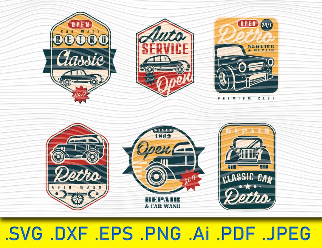 Retro Car Garage SVG: Repair Shop Clipart (digital Files) - Etsy UK