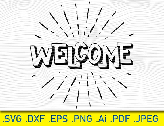 Modern Welcome Lettering Welcome SVG Hand Lettered Cursive | Etsy