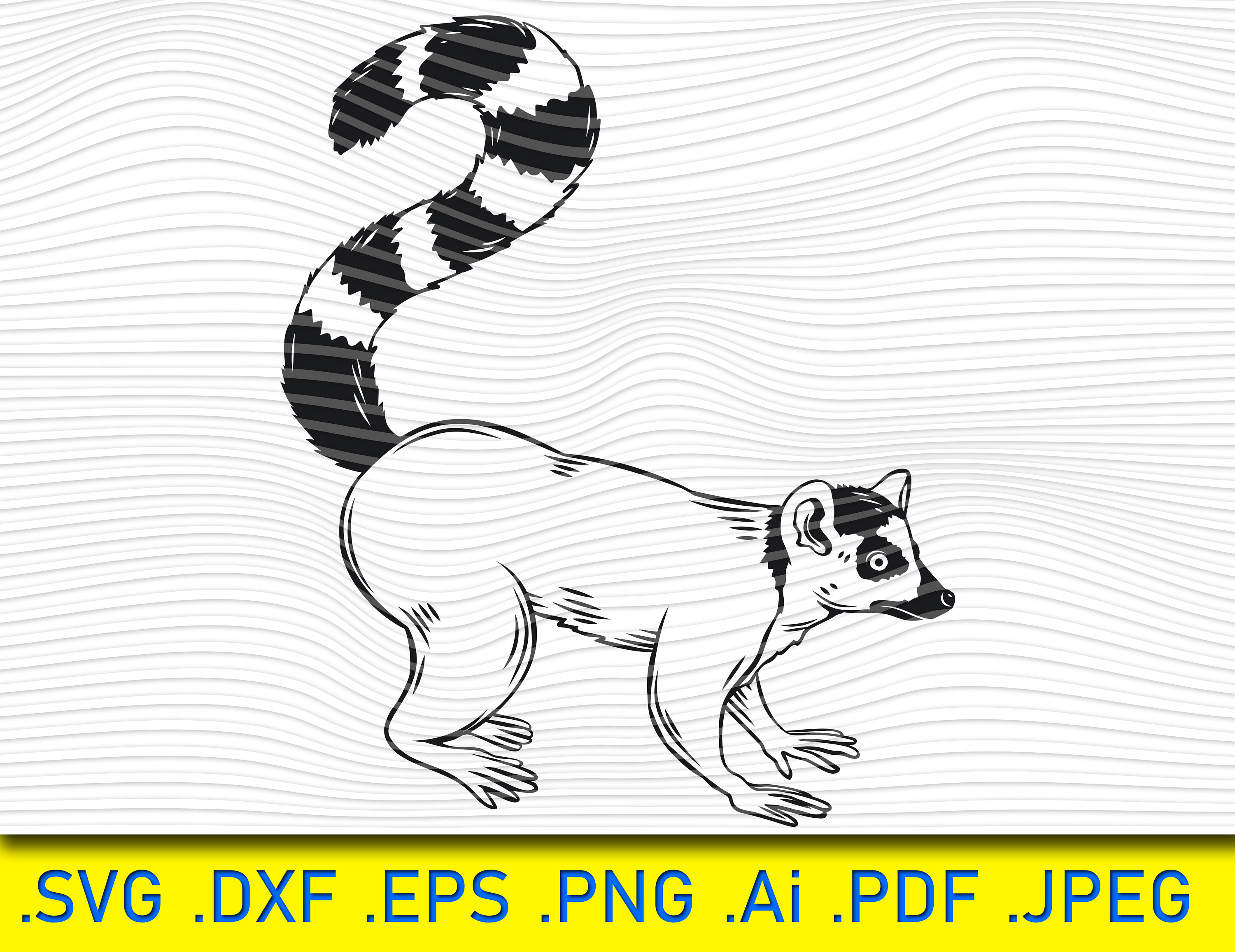 Lemur Madagascar Animal zoo Lemur SVG Lemur Clipart Lemur | Etsy