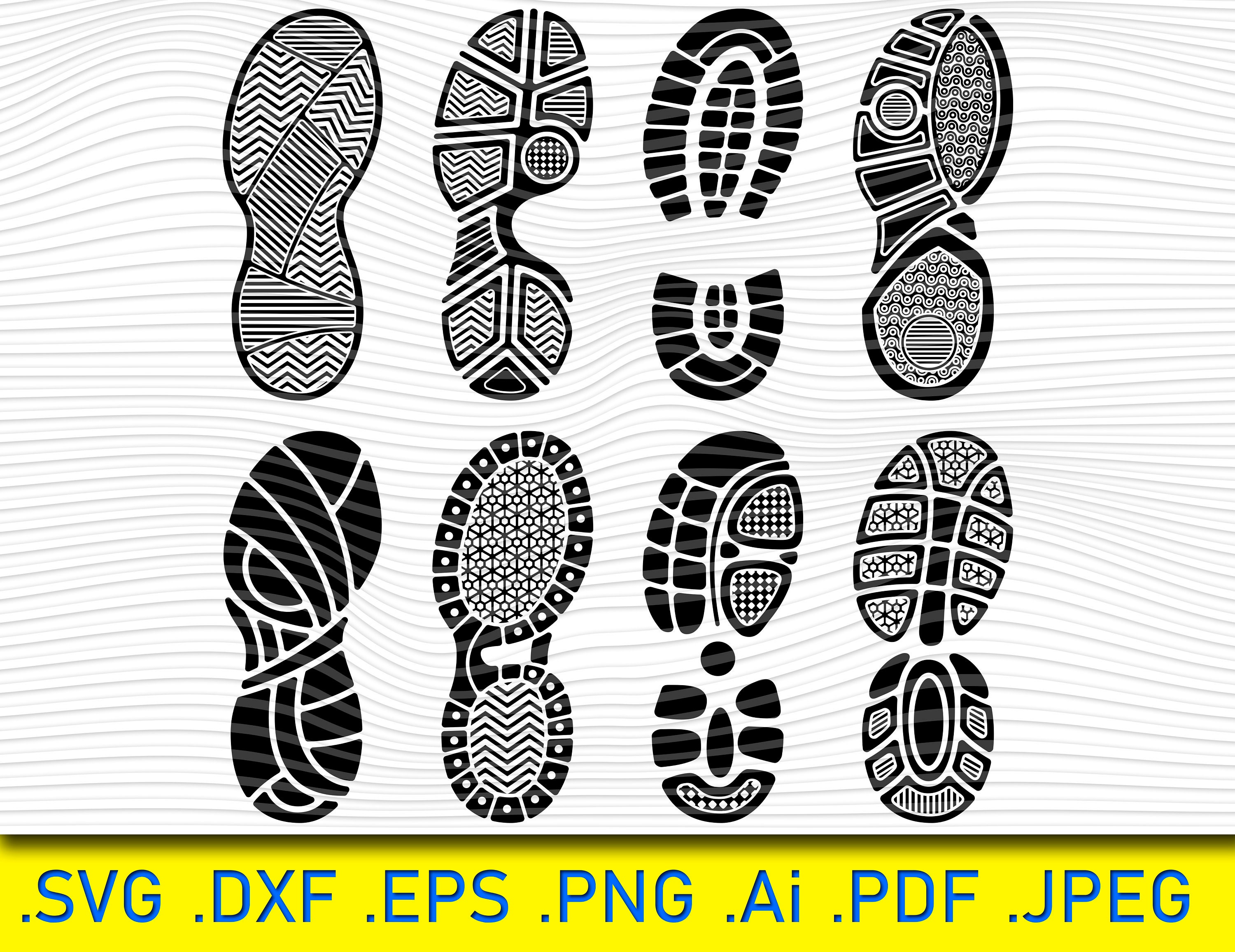 Shoeprint SVG Footprint SVG Shoe Print SVG Shoeprint Clipart
