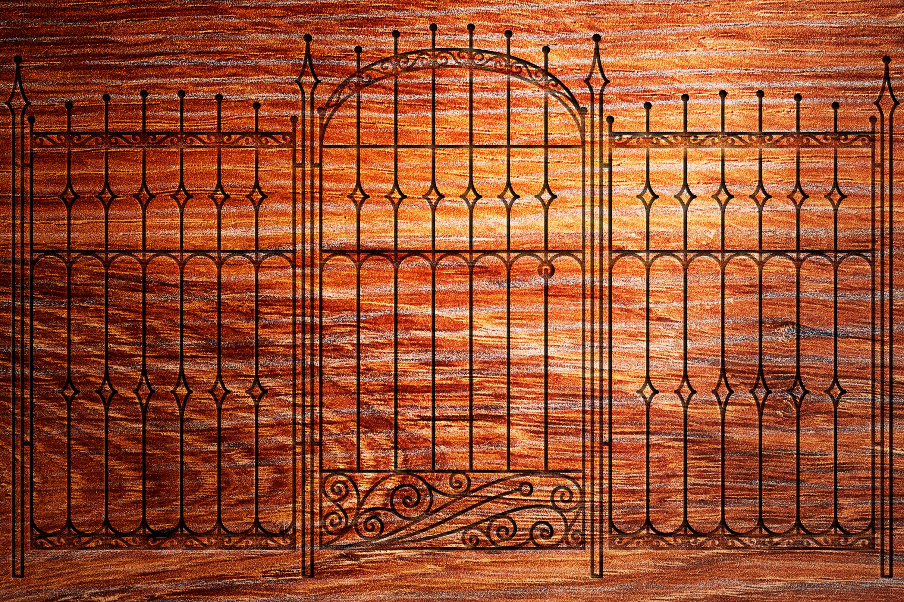 Wrought Iron Gate SVG Clipart: Fence Digital Cut File - Etsy