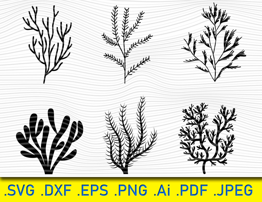 Coral Ocean Cuttable Design Eps File for Silhouette Cameo and Cricut ...