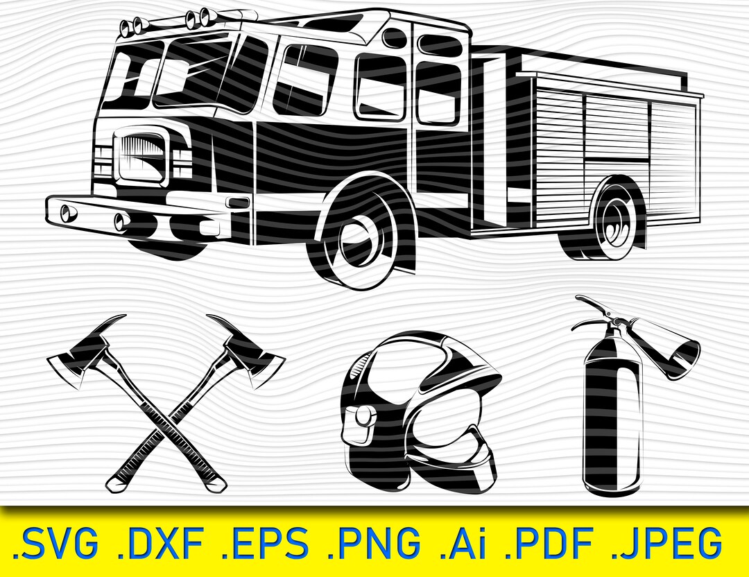 Firefighter SVG Bundle, Fireman Svg, Firefighter Dxf, Firefighter Png ...
