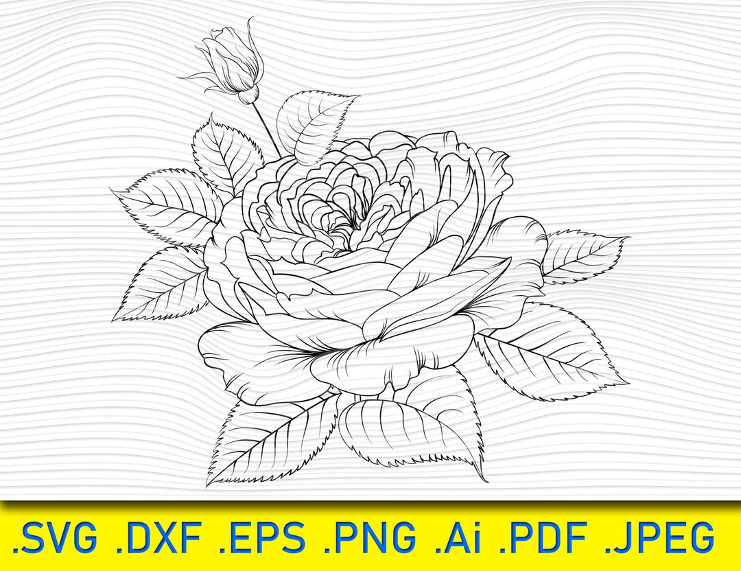 Rose Flowersvg, Floral Decoration SVG, Rose Svg, Flowers SVG, Flowe Svg ...