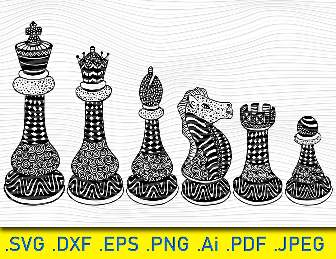 Chess Pieces Set, Checkmate, Win Strategy, Tournament, Chess SVG Bundle ...