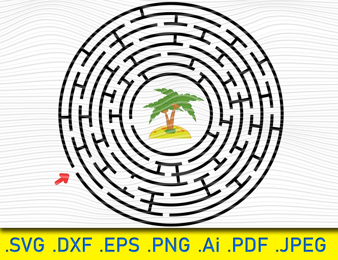 Round Maze, Game Maze Labyrinth Collections Various Shapes With Many ...