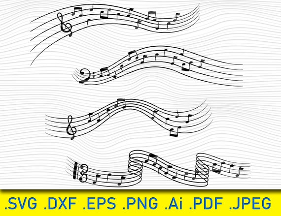 Music Notes Svg Music Svg Music Sheet Svg Music Stencil - Etsy
