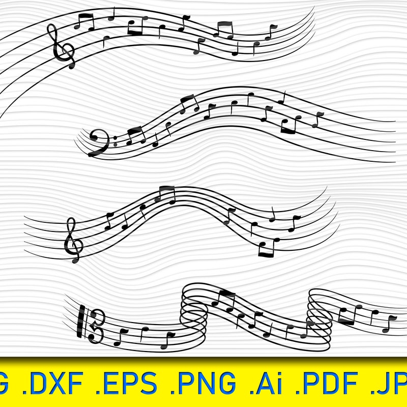 Musical Notes Svg - Etsy