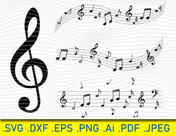 Music Notes Svg Music Svg Music Sheet Svg Music Stencil | Etsy