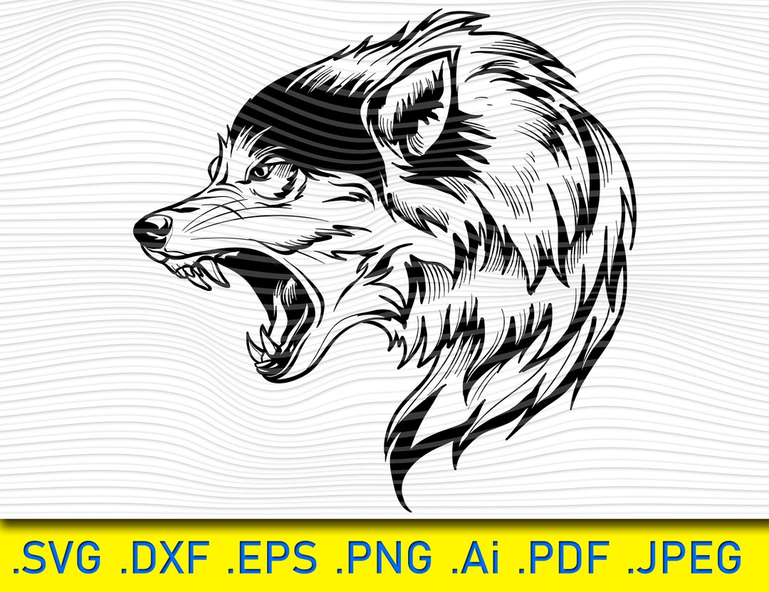 Wolf Svg, Side Face, Wolf Svg, Wolf Head Svg, Wolf Face Svg, Wild Beast ...