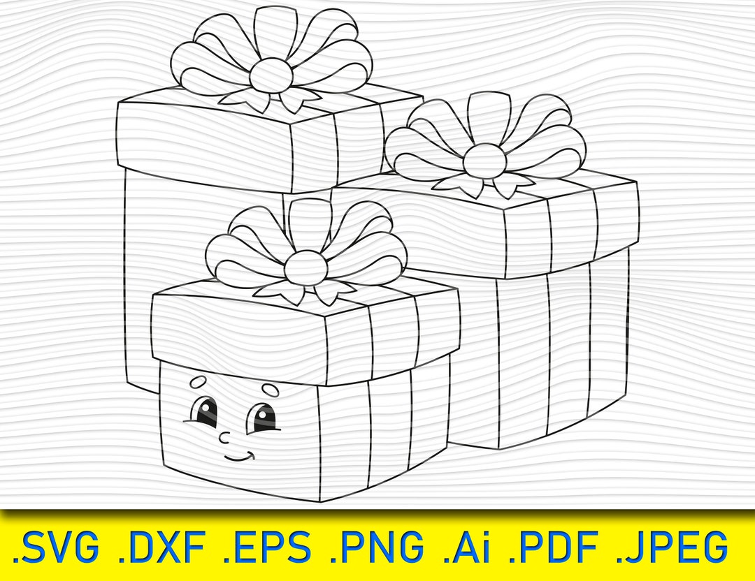 Presents Svg Bundle, Gifts Svg, Png, Dxf, Gift Box Clipart, Gift Wrap ...