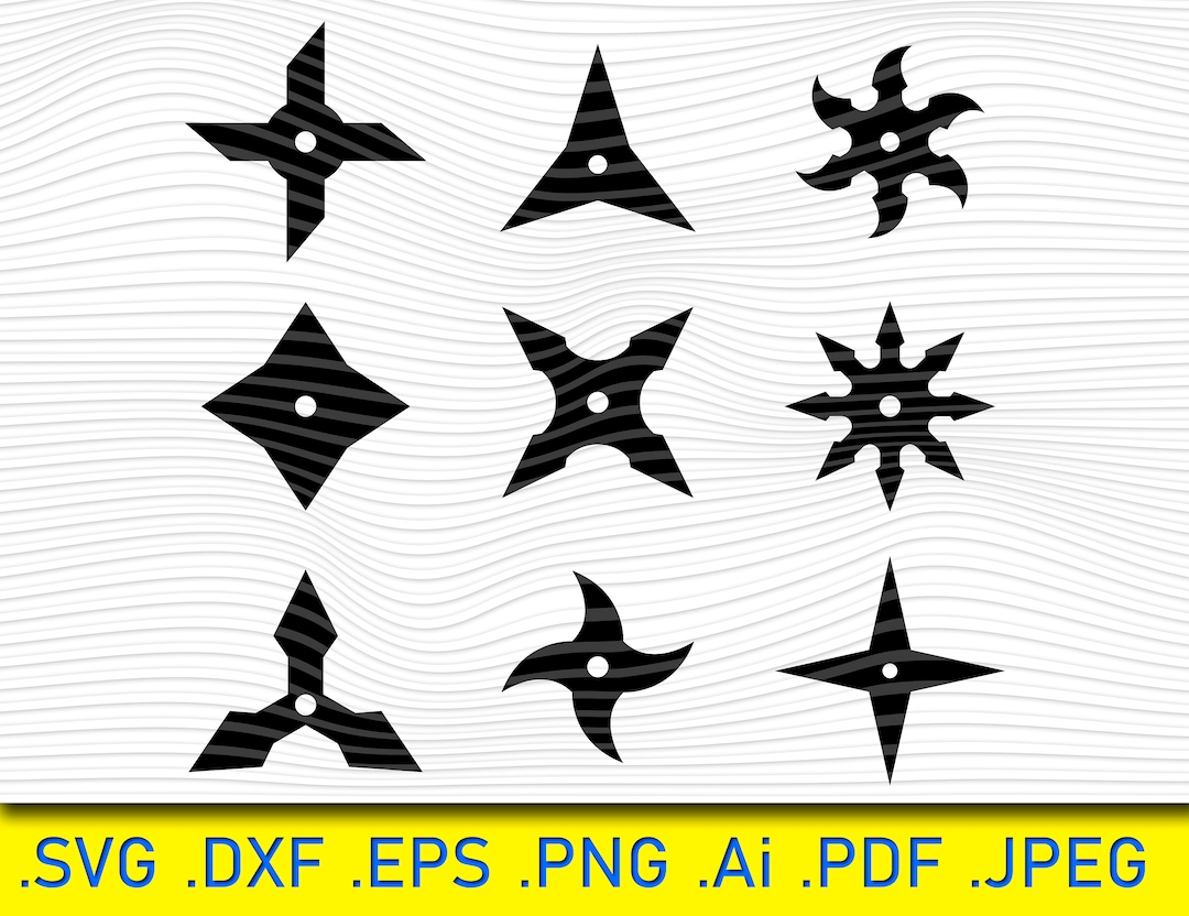 Ninja Svg Shuriken Svg Ninja Clipart Ninja Stars Clipart Throwing Stars ...