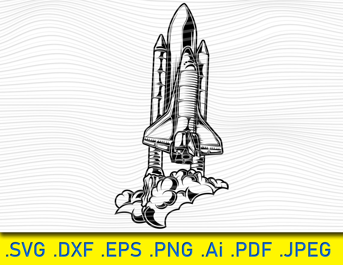 Space Shuttle SVG Spaceship Vector Space Clipart Space - Etsy