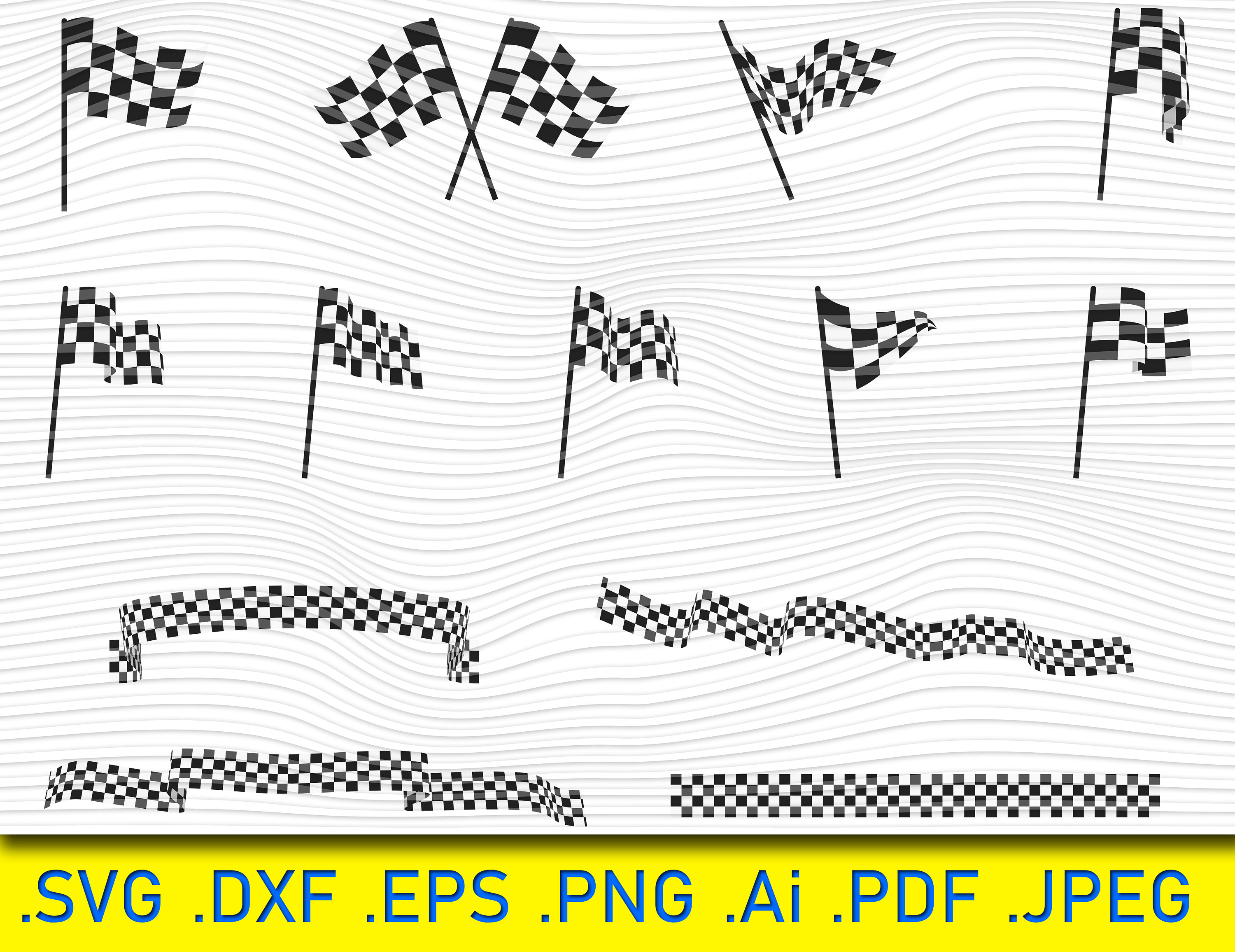 13 Race Flag Svg Bundle Racing Flag Svg Clipart Auto Race | Etsy