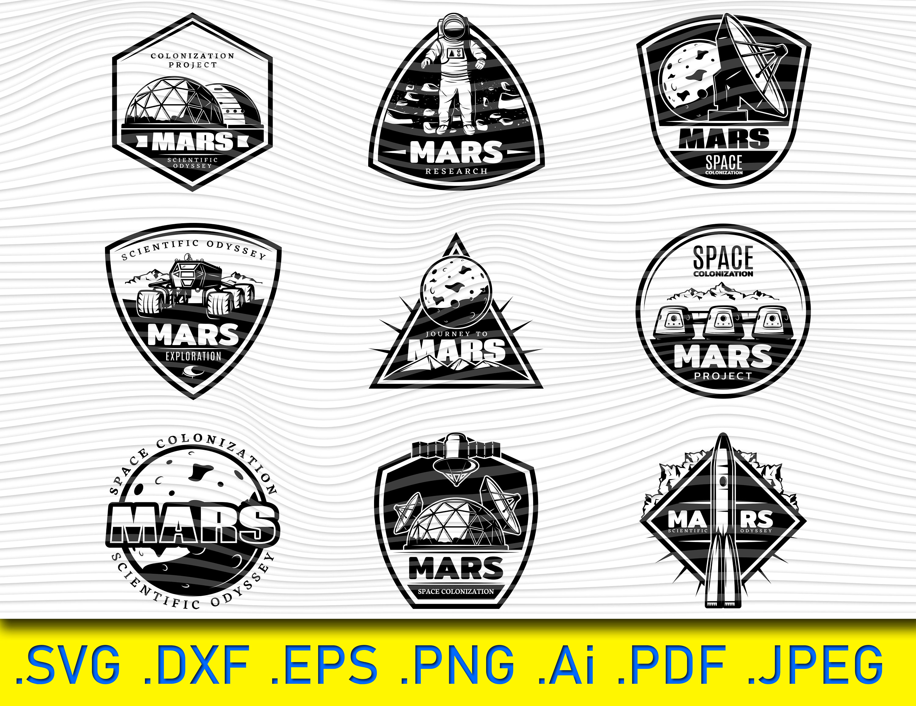 Space Discovery Labels With Inscriptions Astronaut Svg | Etsy