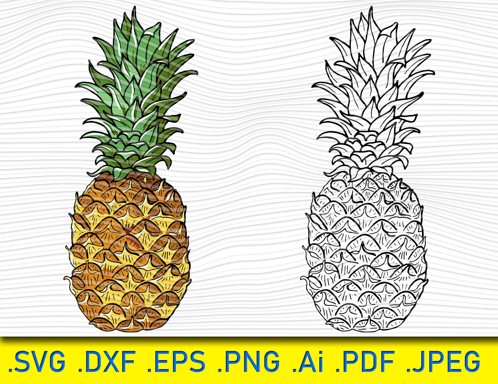 Pineapple SVG Pineapple Clipart Pineapple Clipart Pineapple - Etsy