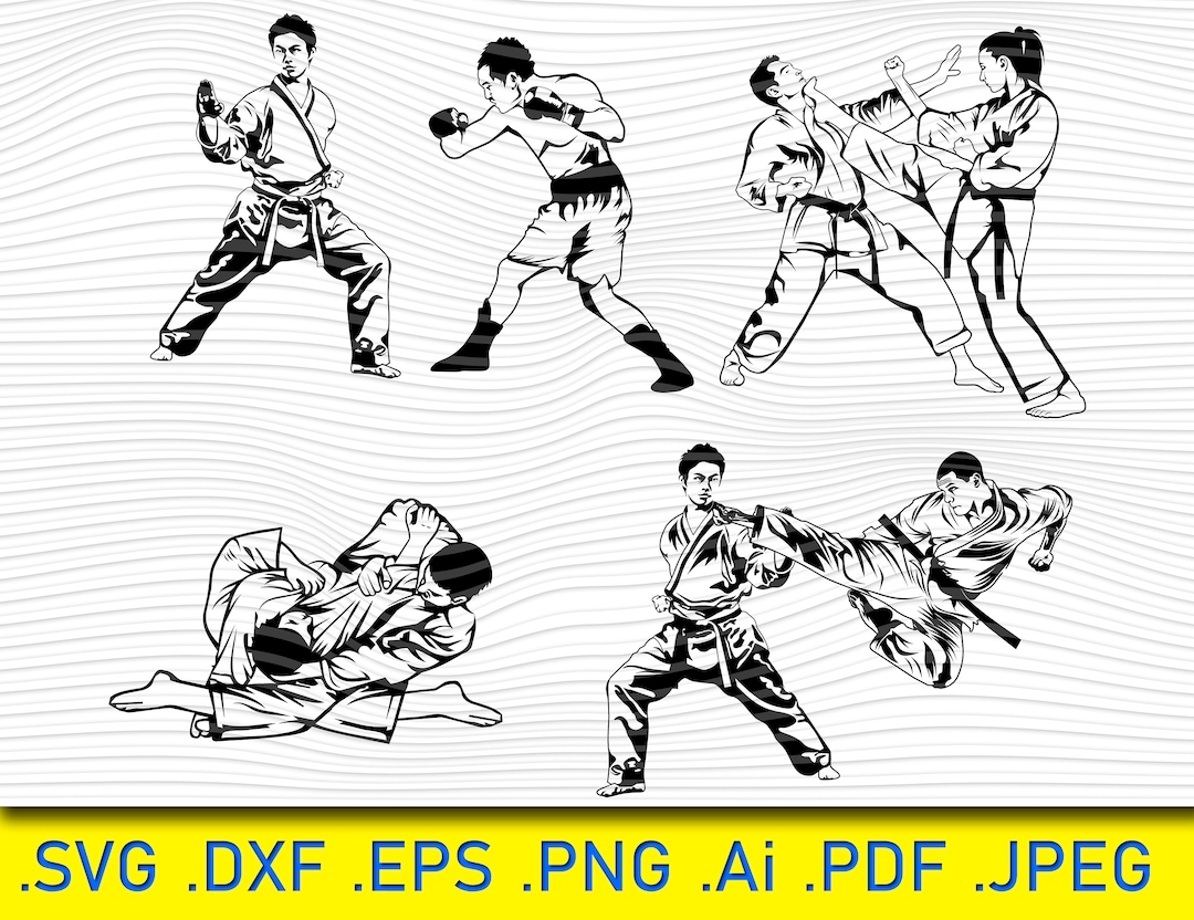 Martial Art Svg, Karate Svg, Taekwondo Svg, Kung Fu Svg, Mixed Martial ...