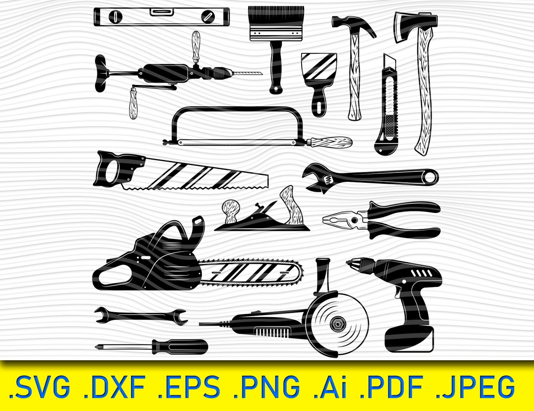 Tools SVG Digital Download, Mechanical Tools DXF, Instruments,, Tools ...