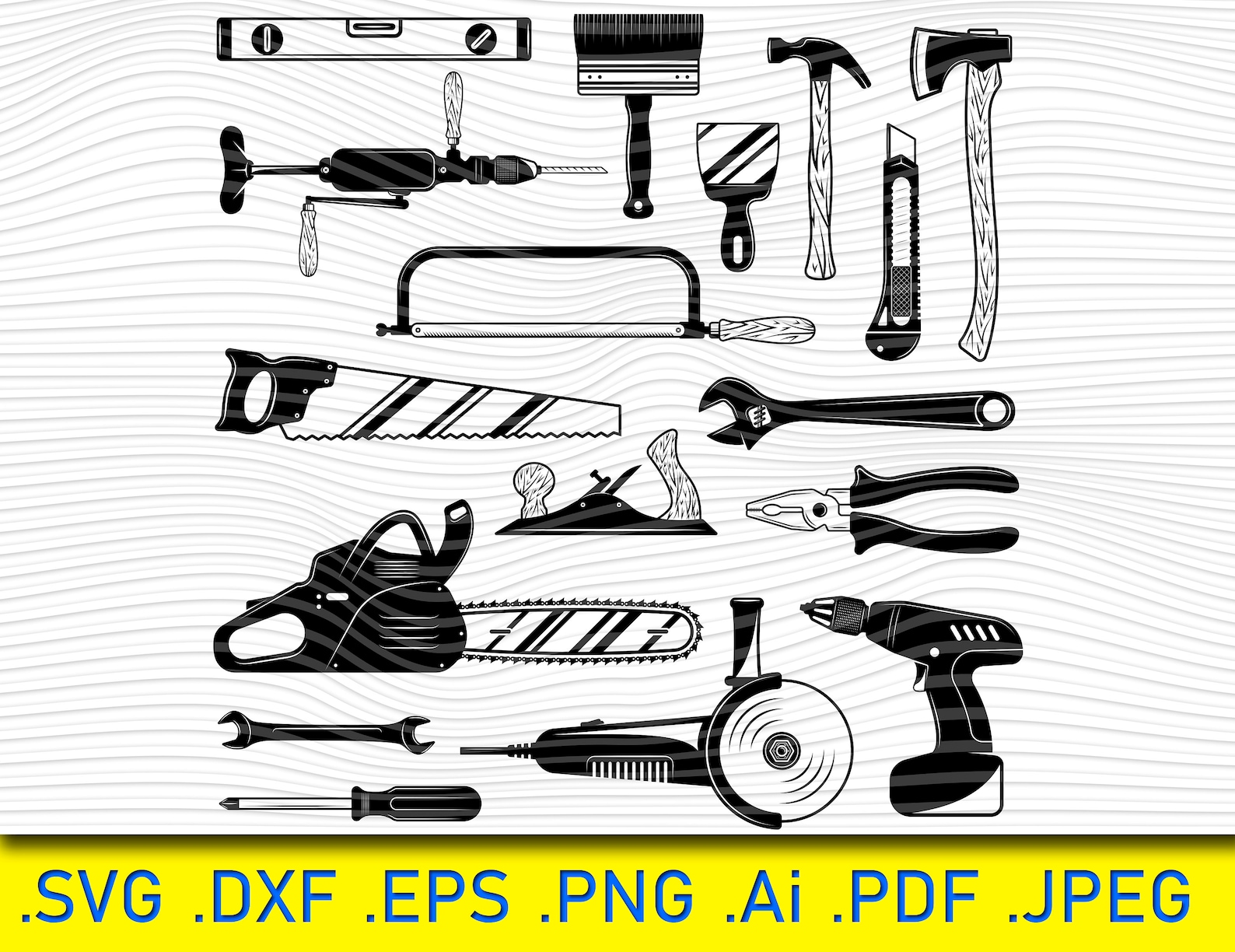 Tools SVG Digital Download Mechanical Tools DXF - Etsy
