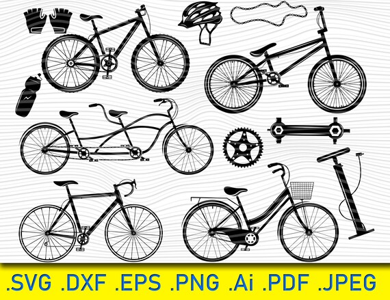 BICYCLE SVG Bike Svg Bicycle Silhouette Svg Cycling Svg | Etsy