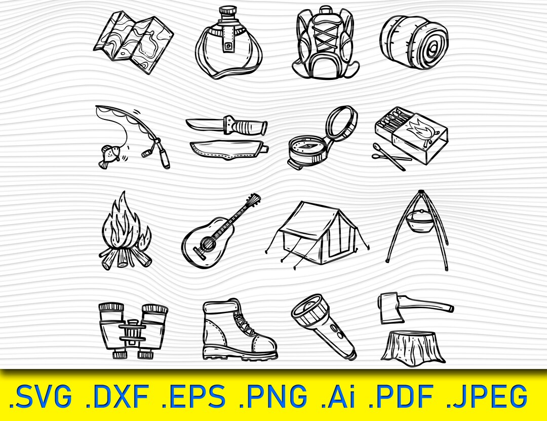 Camping SVG Bundle / Camper Svg / Summer Svg / Campfire Svg / Camping ...