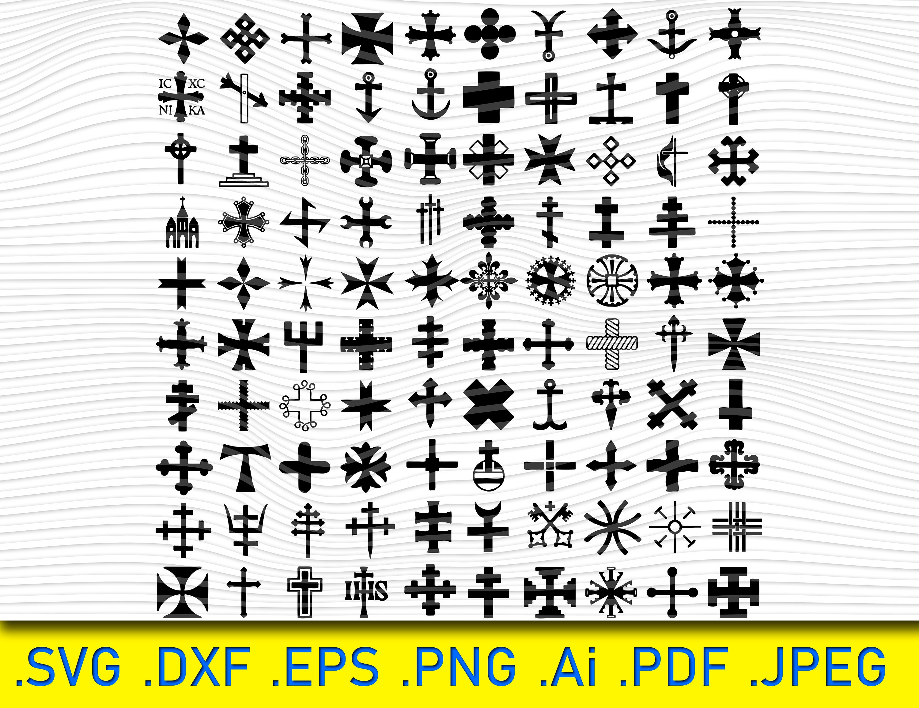 103 Crosses SVG Cross svg silhouette files Crosses vector | Etsy