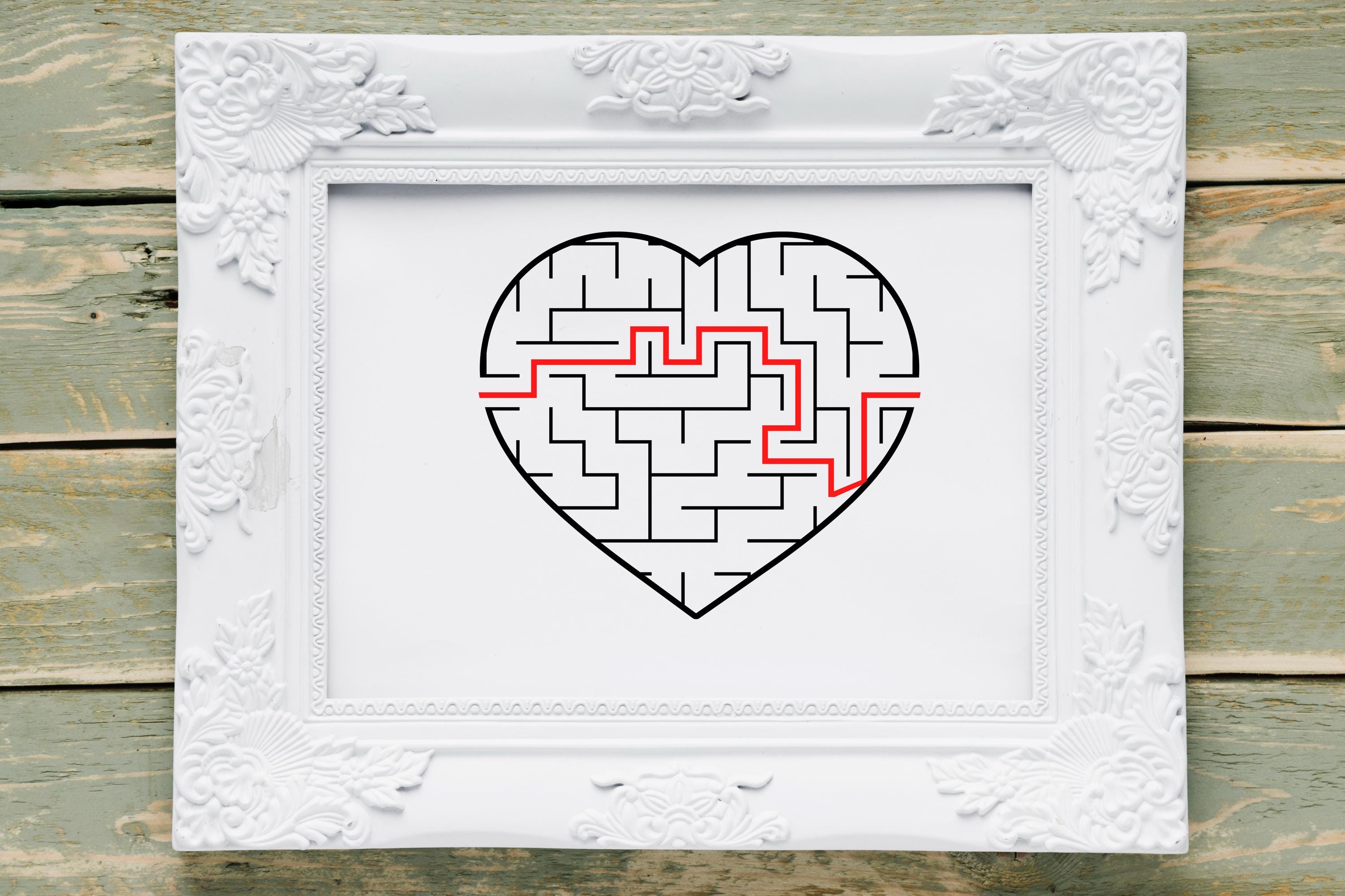 Heart Maze SVG: Game Labyrinth Collection (digital Download) - Etsy
