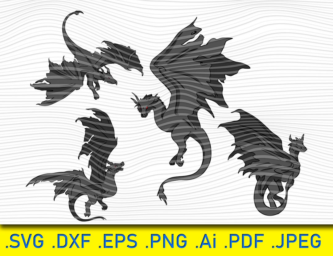 Dragon Svg Bundle, Dragon Svg, Dragon Cut File, Dragons Head, Dragon ...