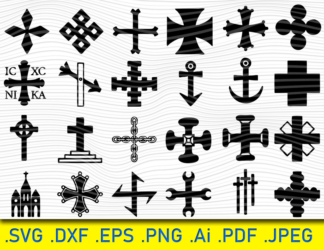 103 Crosses SVG Cross Svg Silhouette Files Crosses Vector - Etsy
