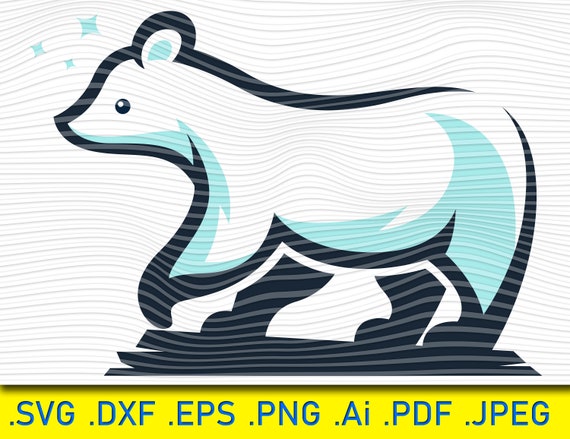 Modello logo orso polare Orso polare SVG Orso SVG Clipart | Etsy Italia