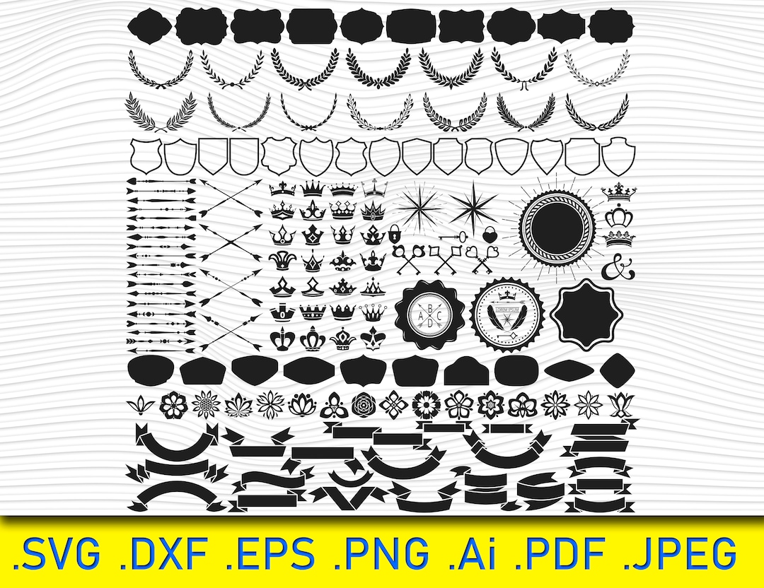 Medieval Heraldry Crest Elements: Family Coat of Arms SVG PNG EPS - Etsy